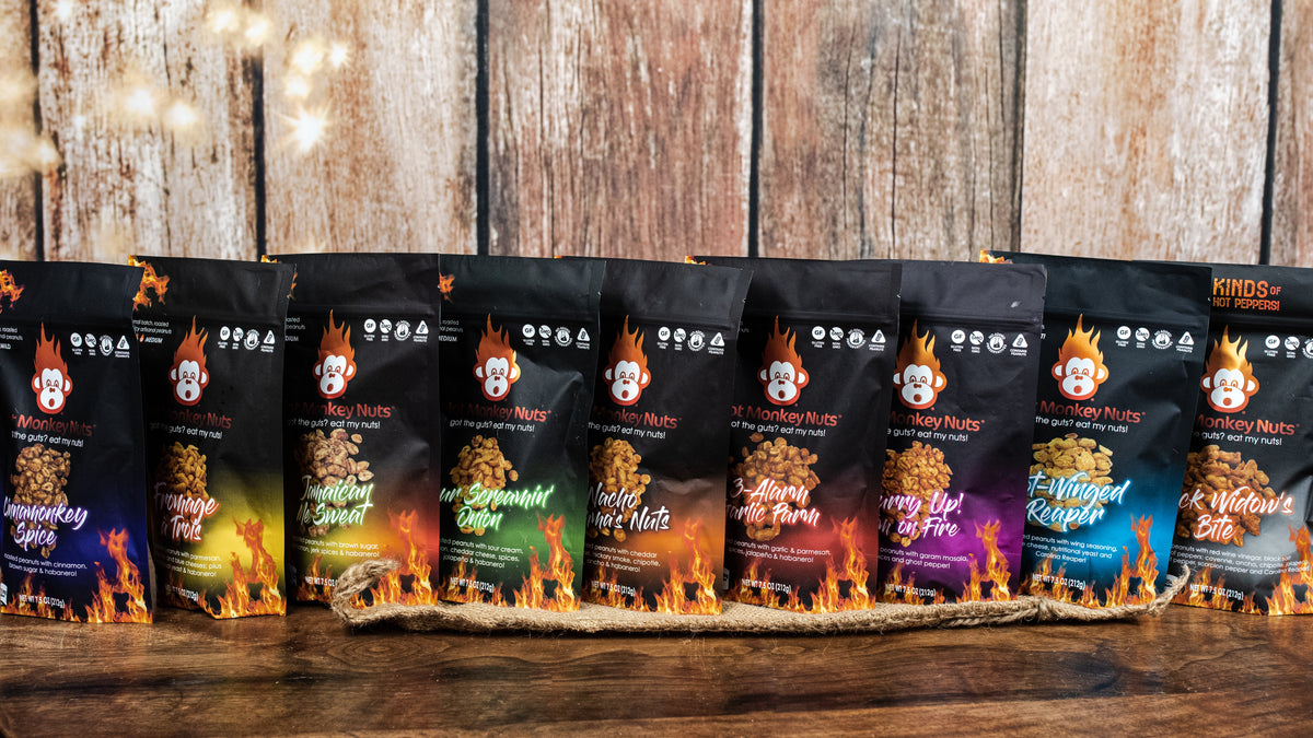Try 5 Heat Levels of Hot & Spicy Peanuts | Hot Monkey Nuts – Tagged "nuts"