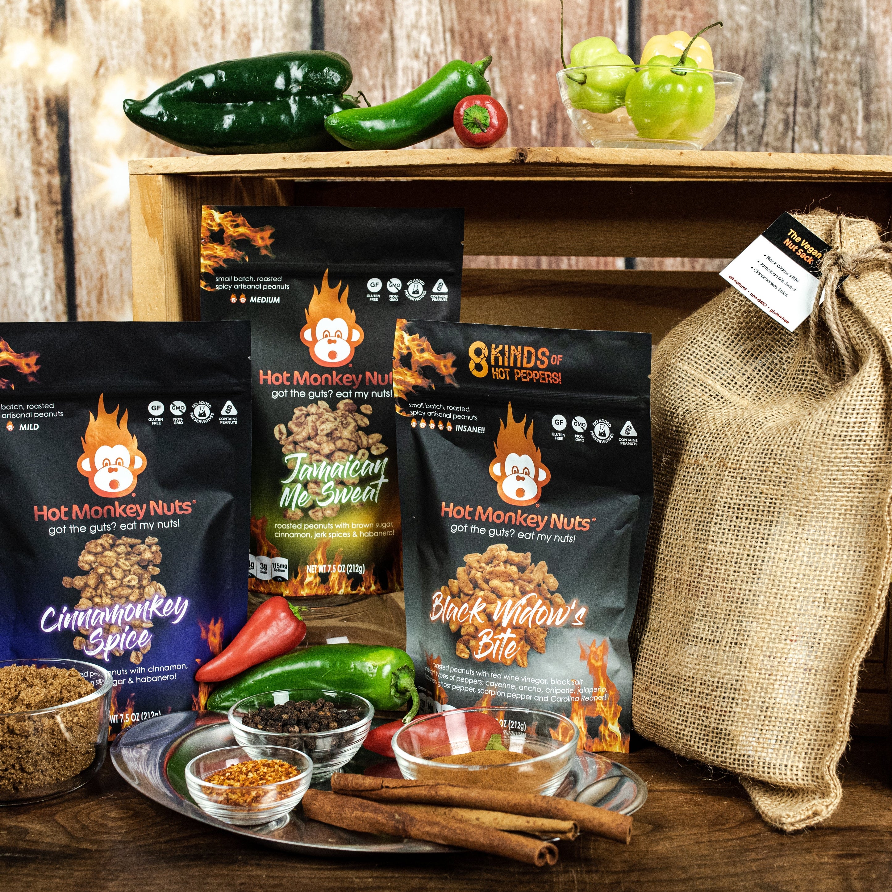 Buy Now | Spicy Artisanal Peanuts & Chocolates | Hot Monkey Nuts