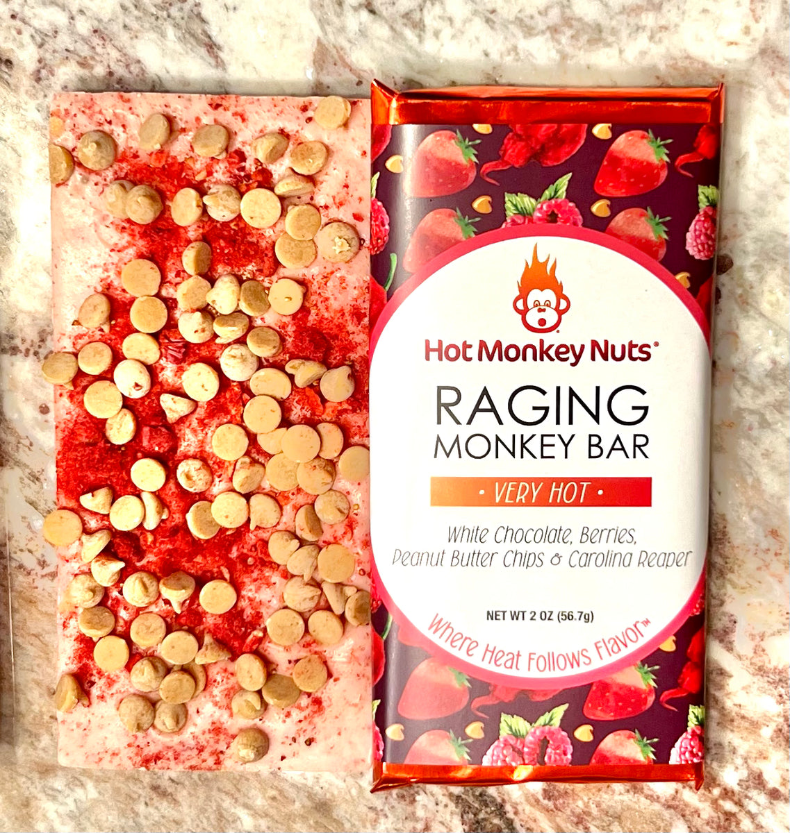 White Chocolate Raging Monkey Bar - Where Heat Follows Flavor™ – Hot ...
